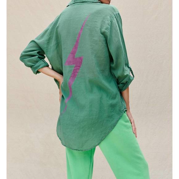 Sundry | Tops | New Sundry Bolt Oversized Shirt In Sage | Poshmark